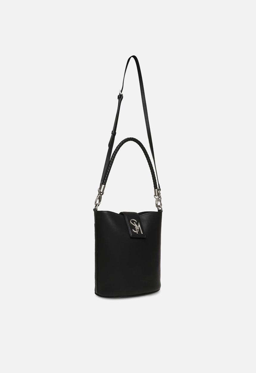 Barrie bucket bag -black/silver