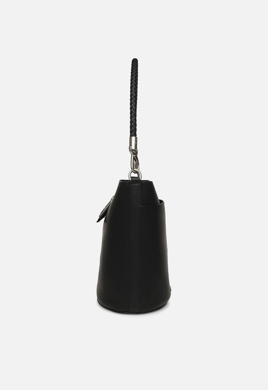 Barrie bucket bag -black/silver
