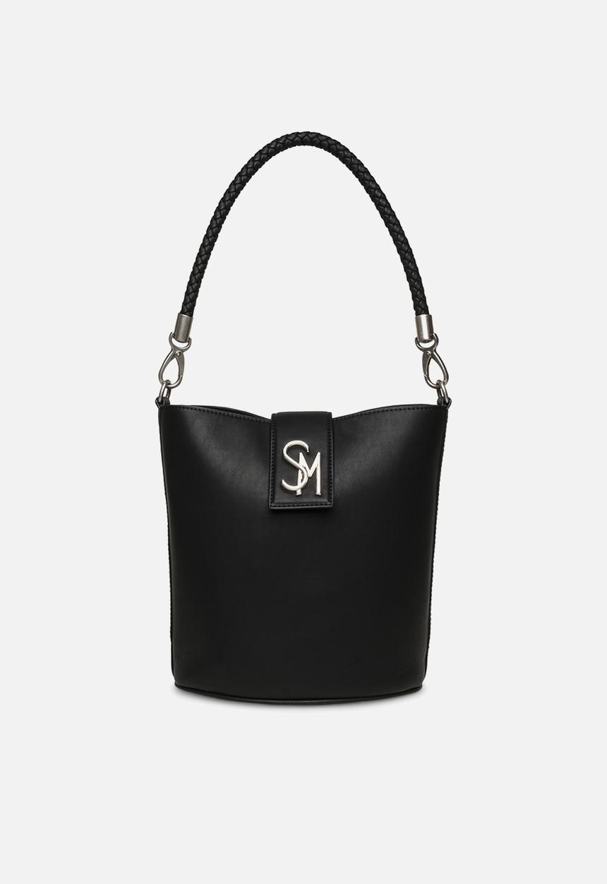 Barrie bucket bag -black/silver