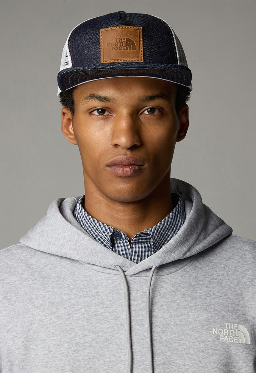 Half Dome Trucker - DENIM-Leather Patch