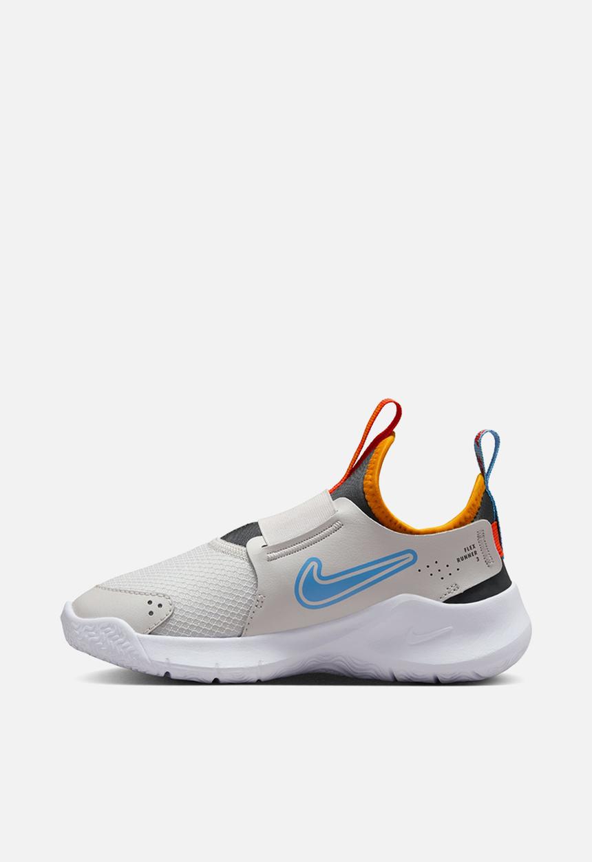 Nike flex runner 3 pre-school-vast grey/orange peel-university blue