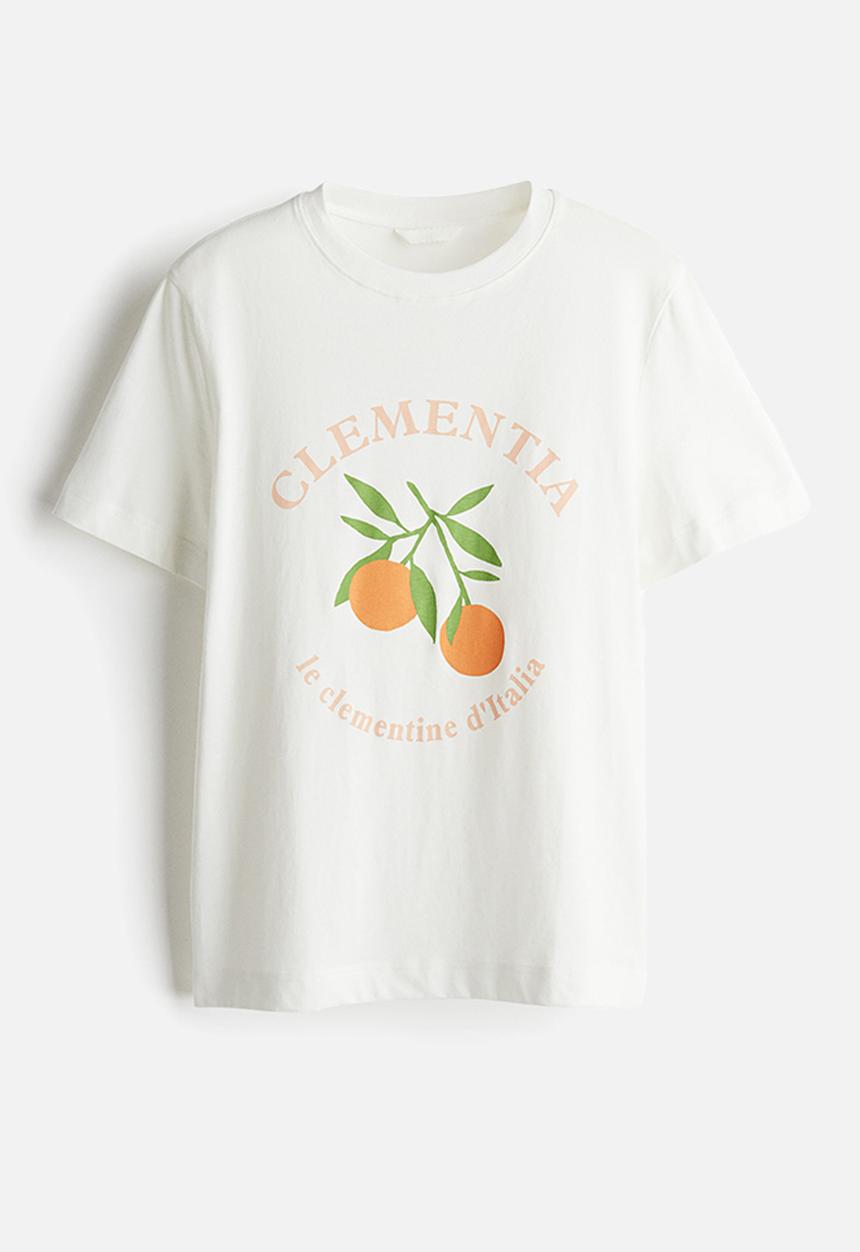 Printed T-shirt - white/clementia - 1274171011