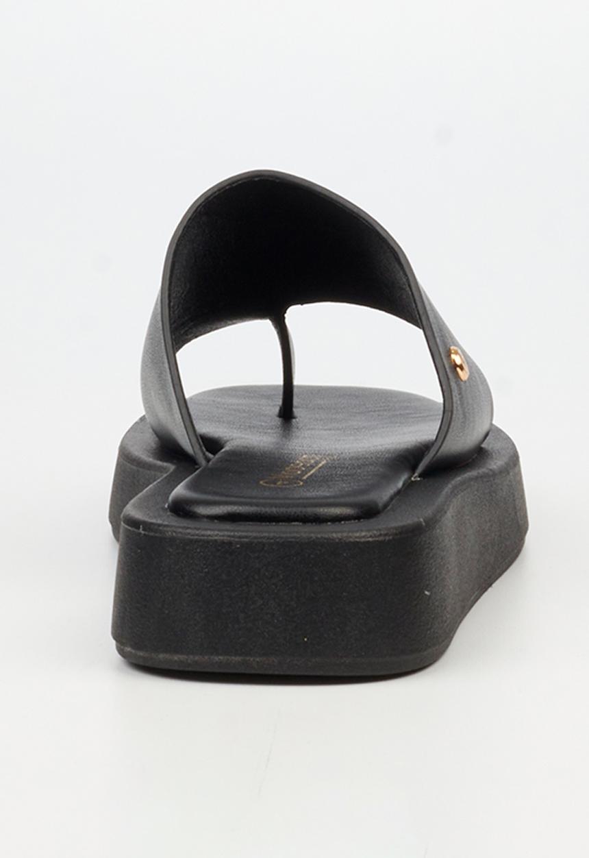 Coconut 27 Thick Toe Loop Slide Sandal - Black