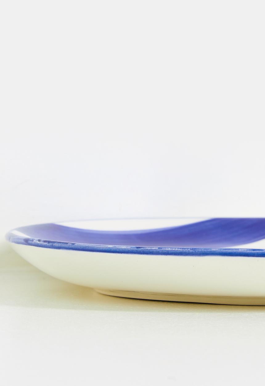 Stripe side plate - Blue
