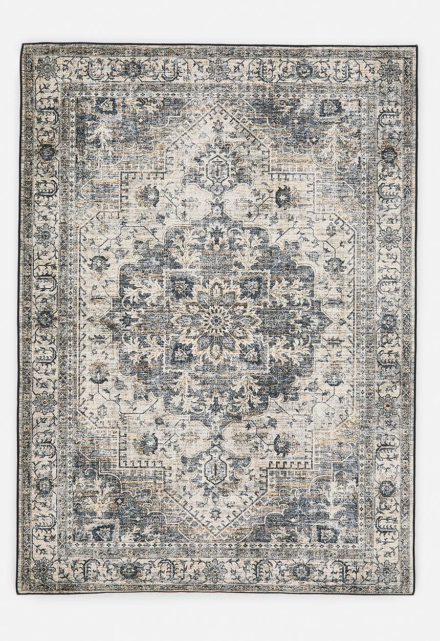 Casa Antique Rug Natural/Navy