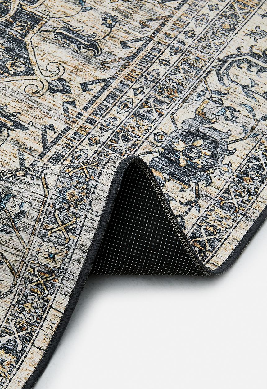 Casa Antique Rug Natural/Navy