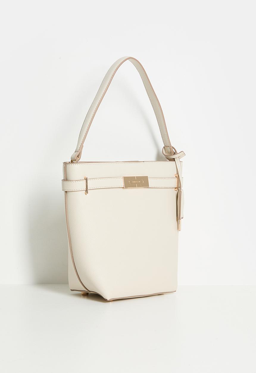 Exclusive Bucket With Detachable Strap Bag-Parchment