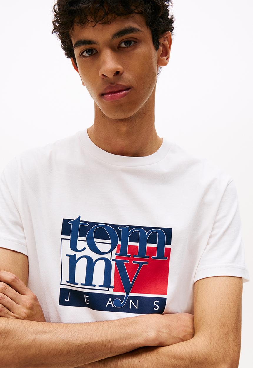 Tjm Slim Rwb Flag Tee Ext - Ancient White