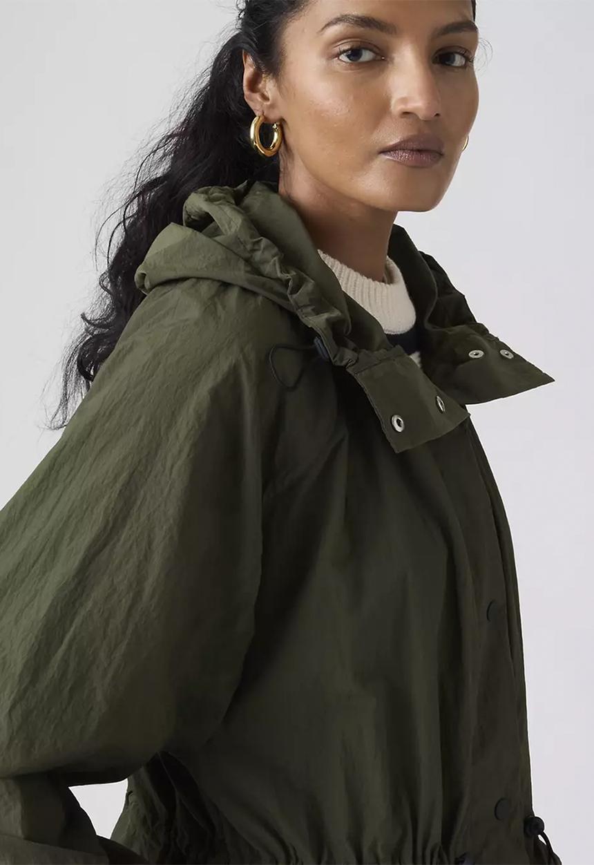 Simone bubble parka long - greens