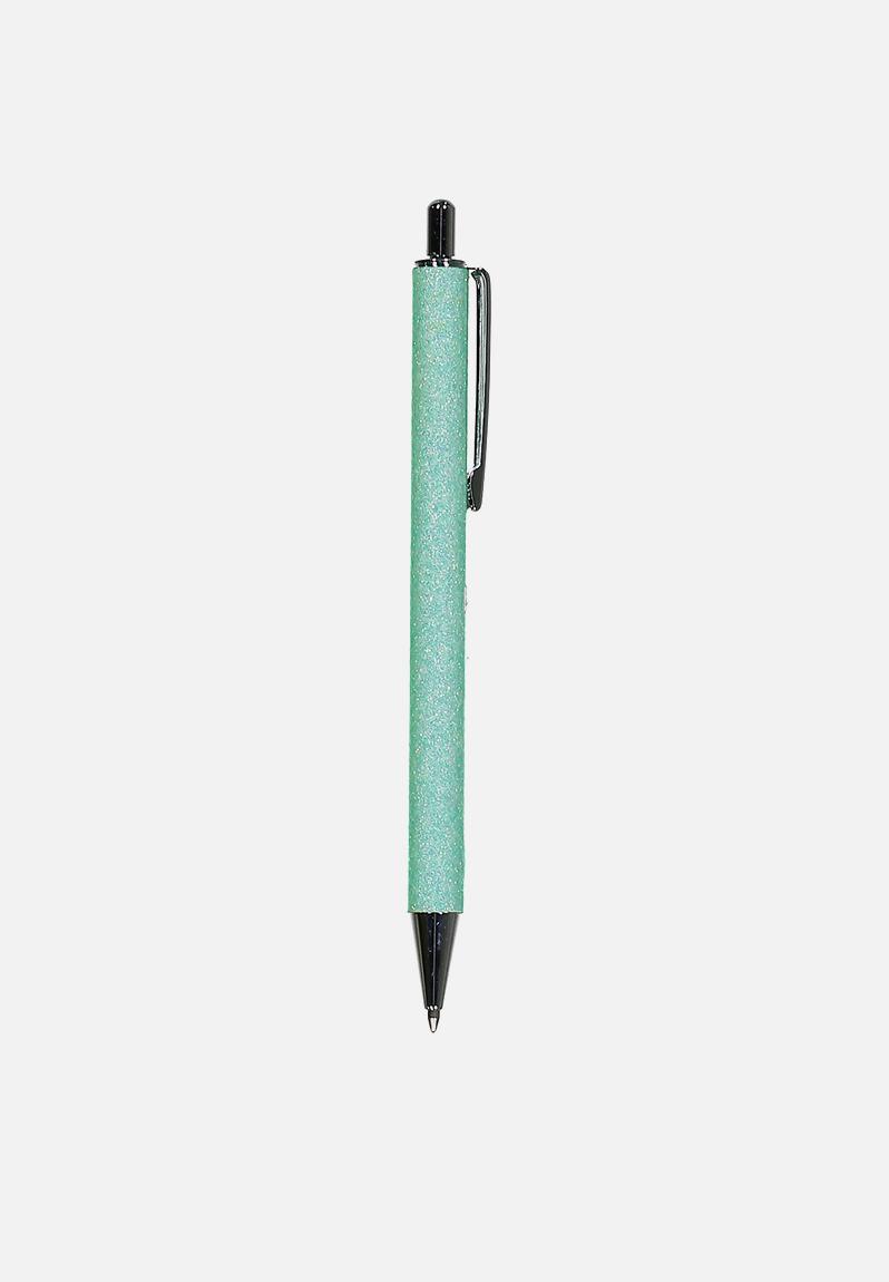 Buffalo pen - aqua glitter Typo Stationery | Superbalist.com