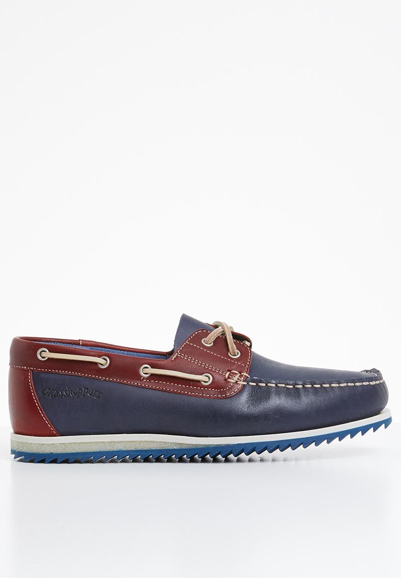 5710 Toby-Cobalt Denver /Cherry Denver-Leather Grasshoppers Slip-ons ...