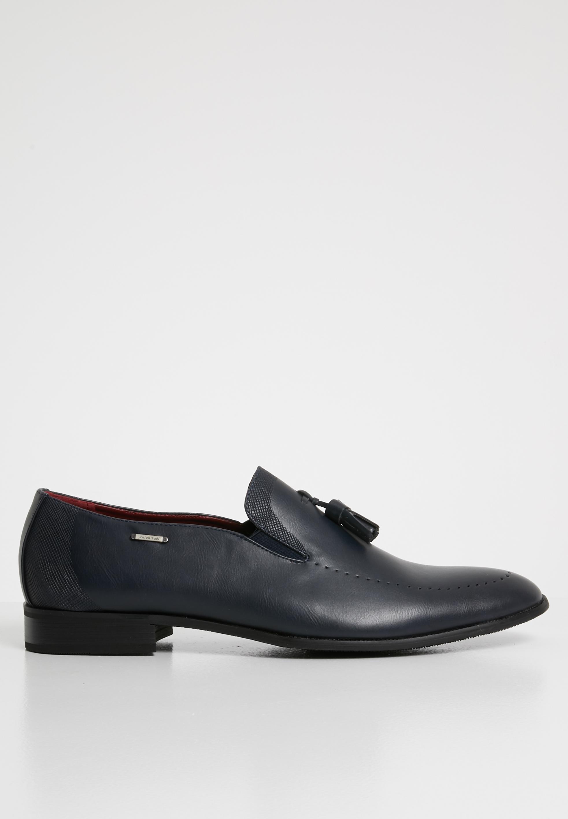 Capone tassle slip on shoe - navy