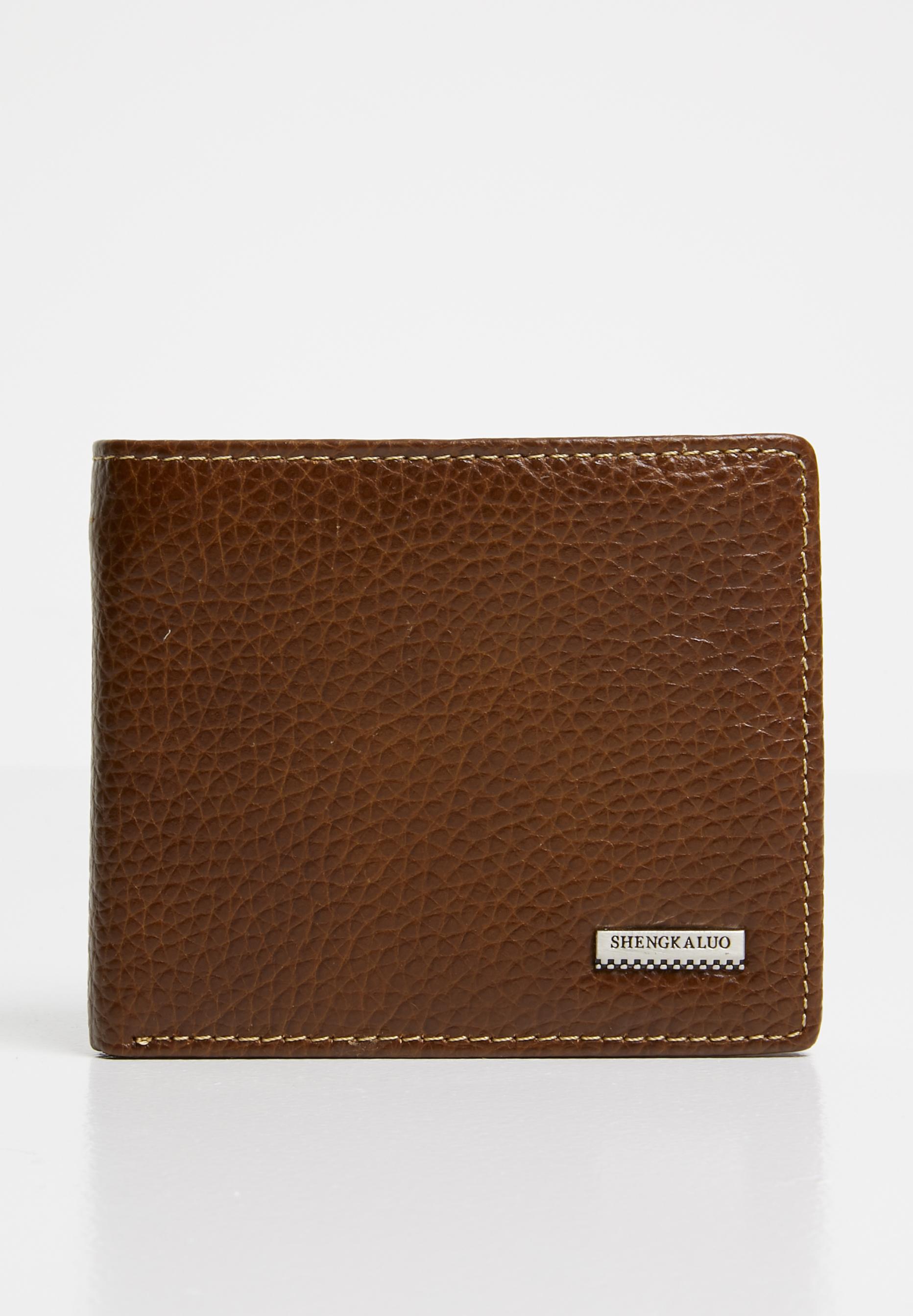 Faux leather bifold wallet - brown STYLE REPUBLIC Bags & Wallets ...