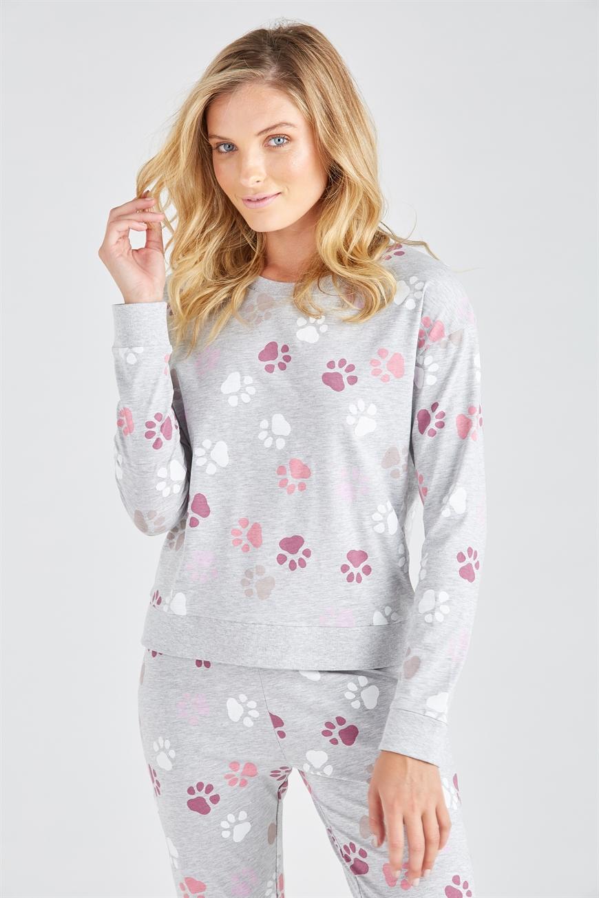 Printed slouchy sleep top - grey Supré Sleepwear | Superbalist.com