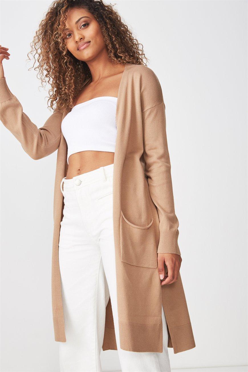Francie lightweight longline cardi - amphora Cotton On Knitwear ...