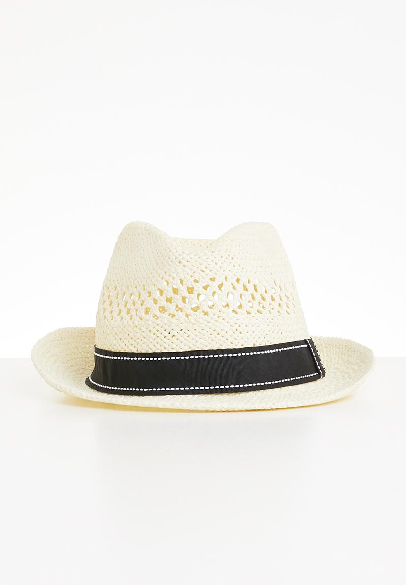 Plain fedora - white Joy Collectables Headwear | Superbalist.com