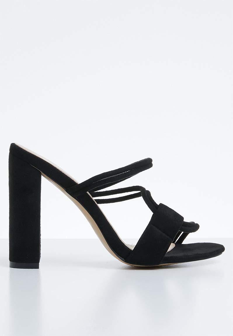 Equate heel - black faux suede Public Desire Heels | Superbalist.com