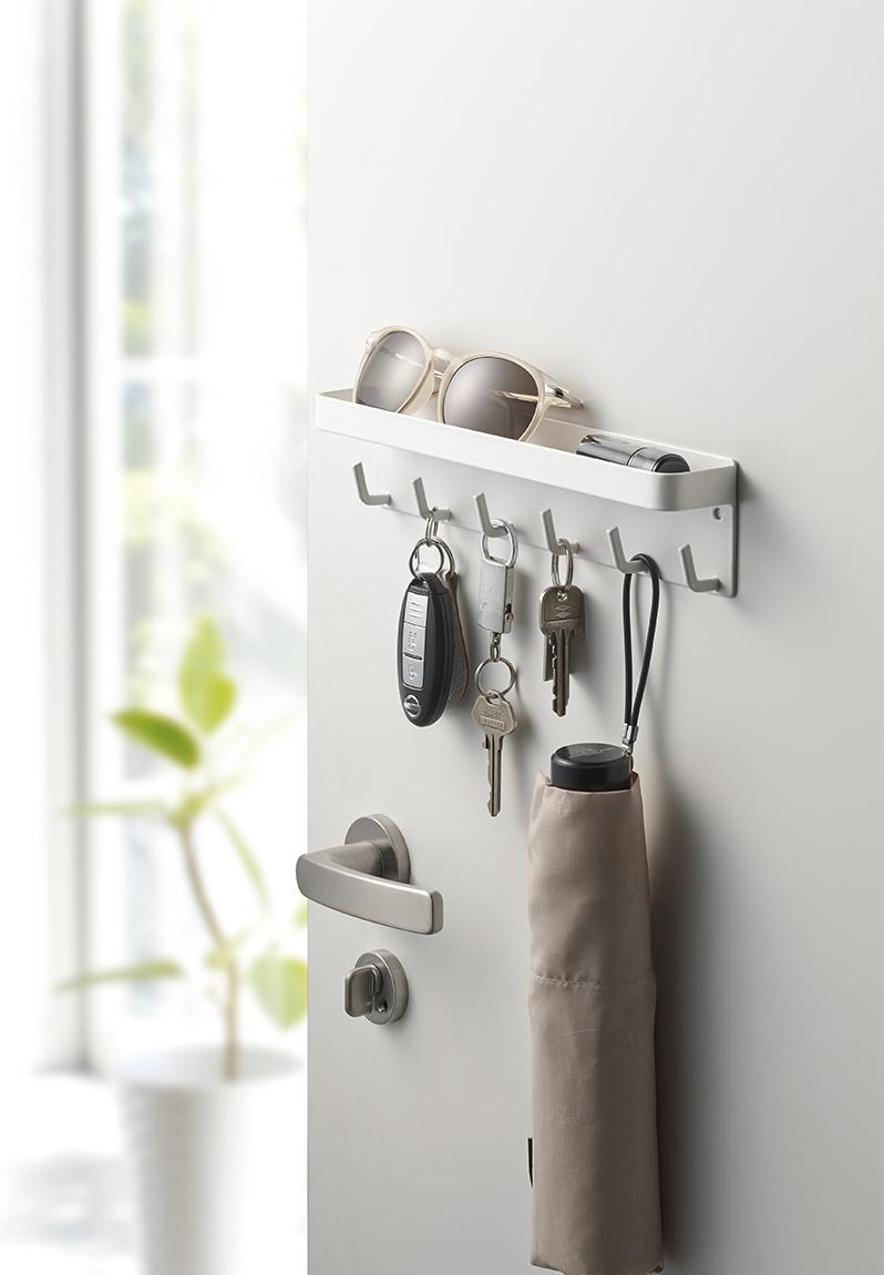 Smart magnetic key hook - white
