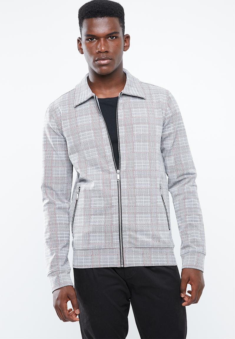 Square bla. jacket - griffin grey check Jack & Jones Jackets & Blazers ...