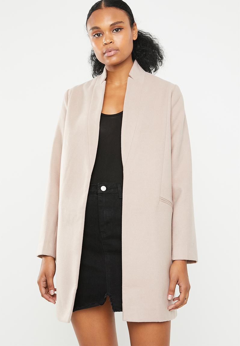 Inverted collar formal coat - pink Missguided Coats | Superbalist.com