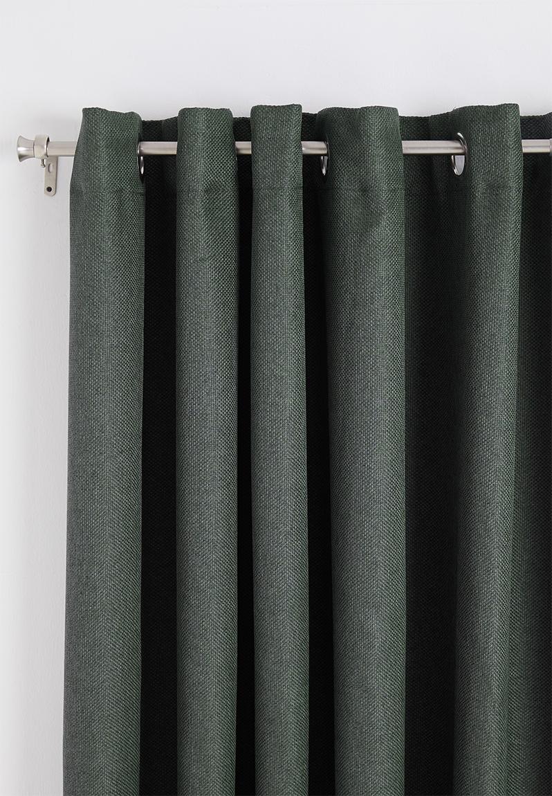 Self lined eyelet curtain - pewter