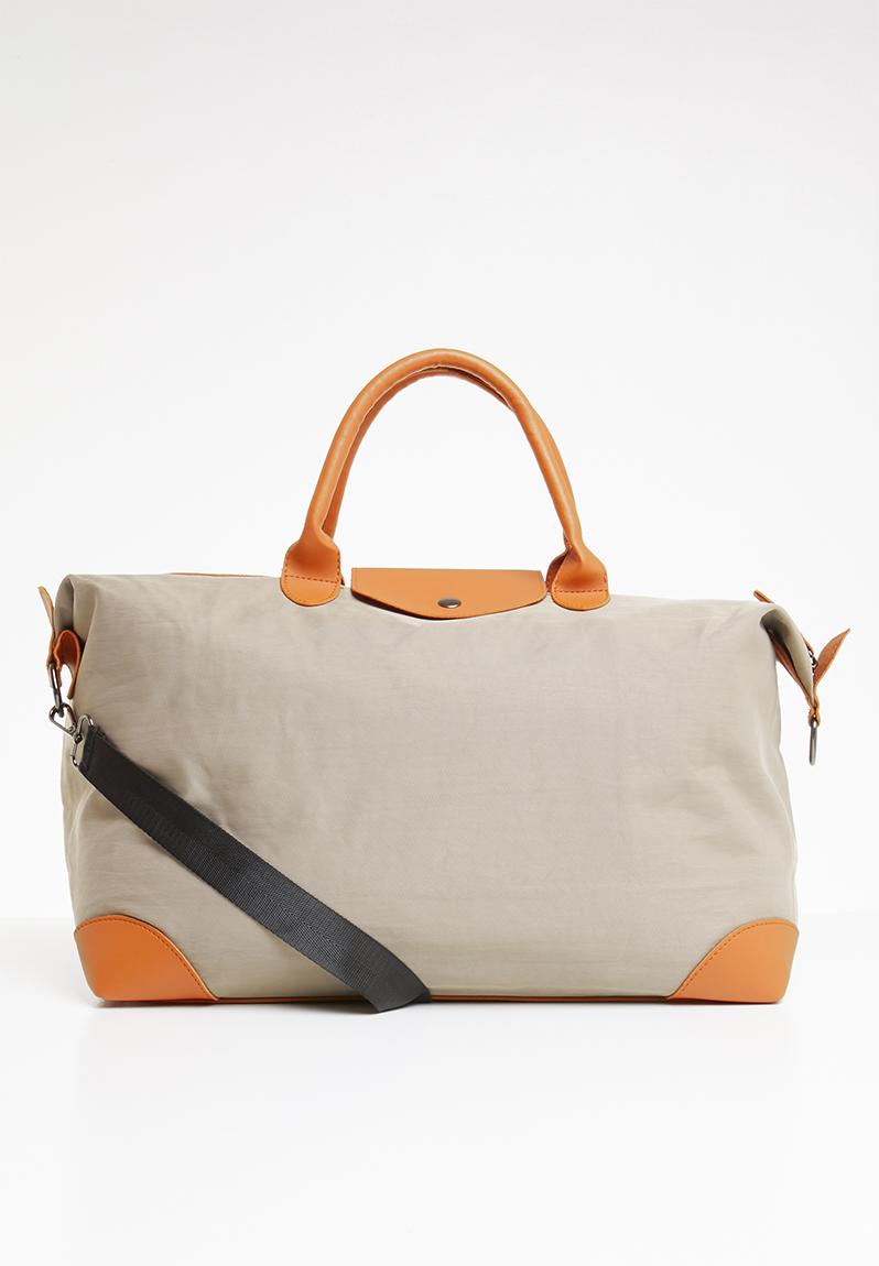 Weekender bag - beige & tan