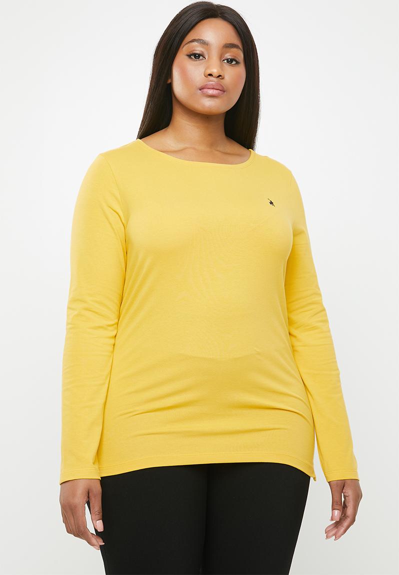 Plus size emily small pony tee - yellow