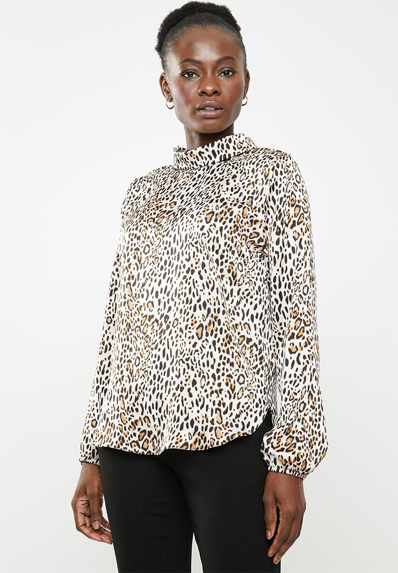 Lantern sleeve blouse - Print