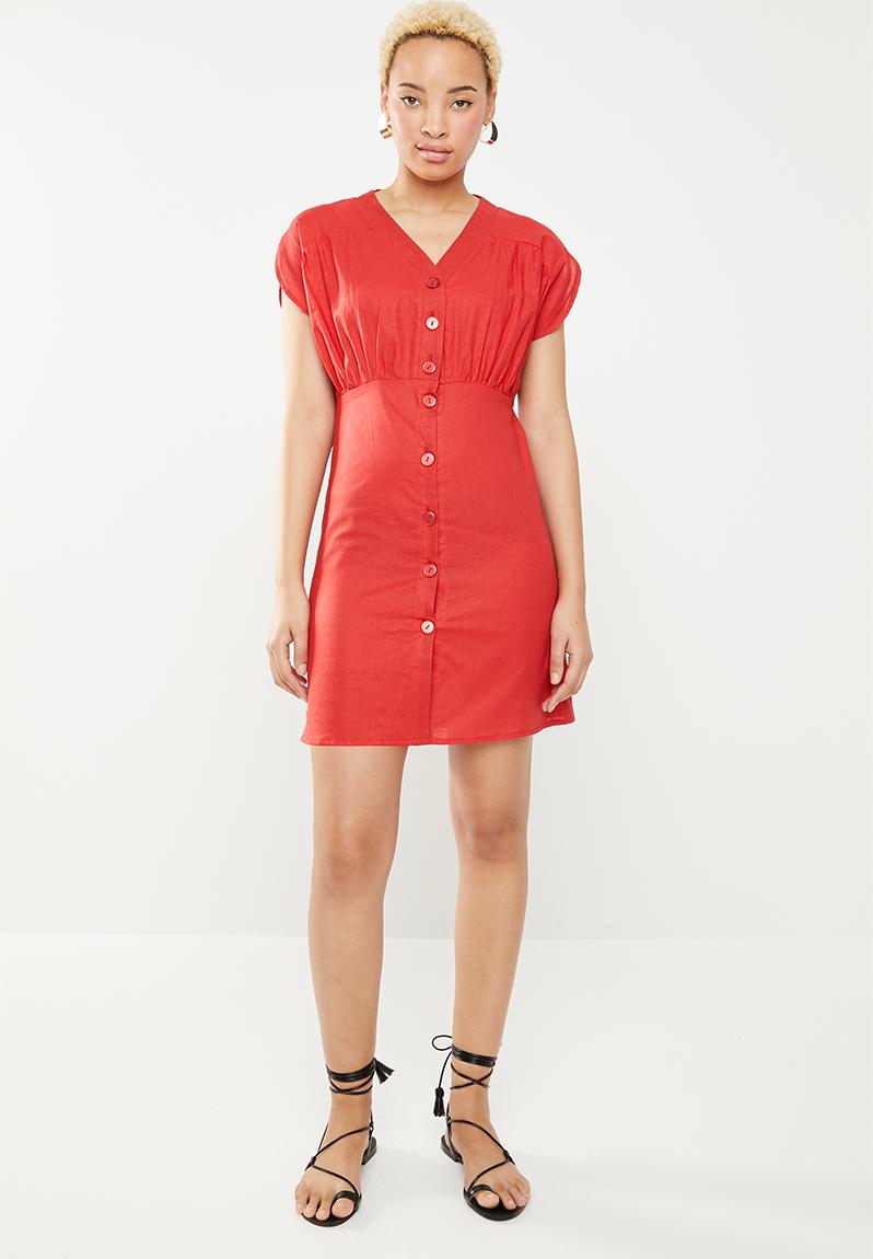 Front button mini dress -red c(inch) Casual | Superbalist.com