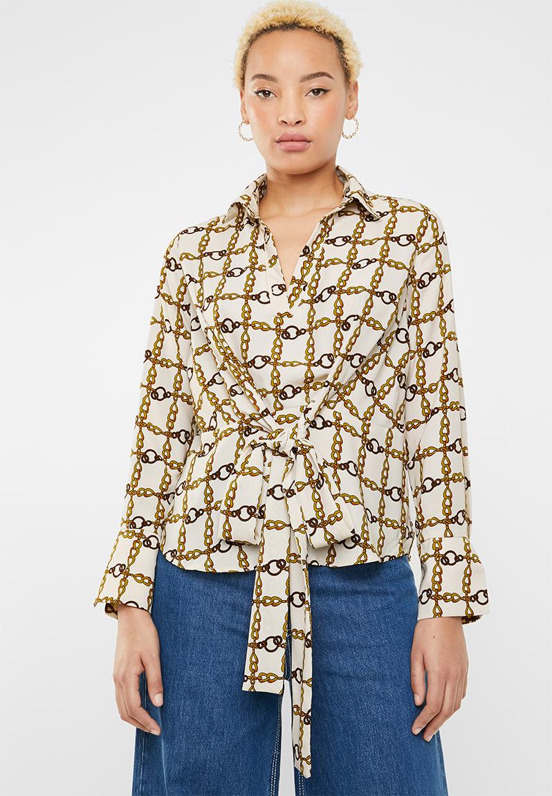 Chain print blouse - ecru print SISSY BOY Blouses | Superbalist.com