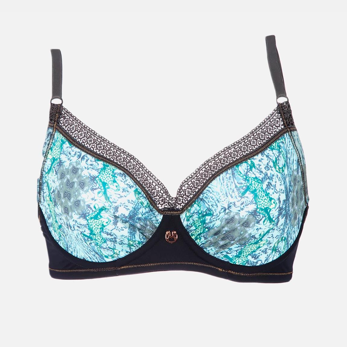 Ombre Wildcats Balconette Bra- Blue