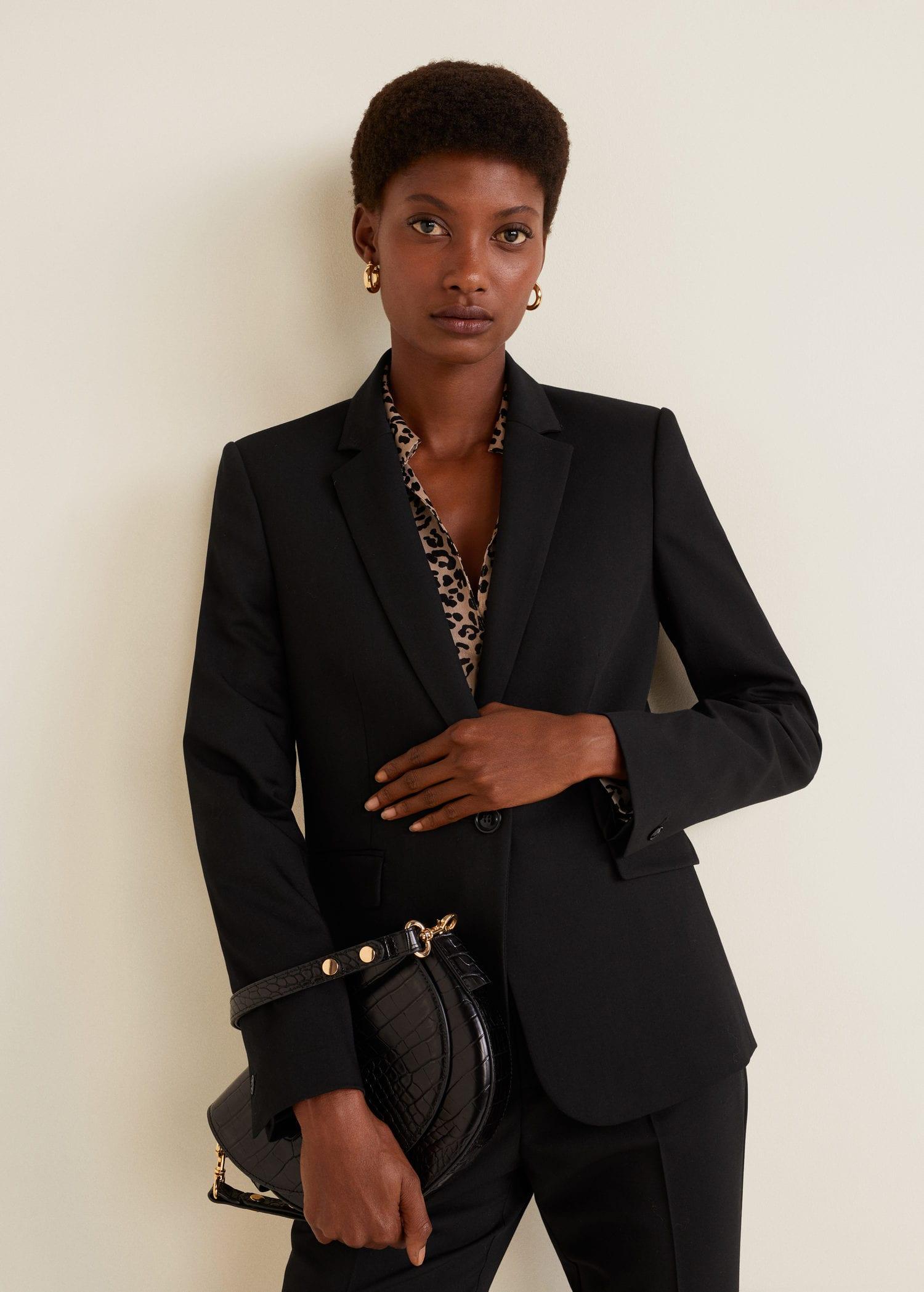 Structured blazer - black