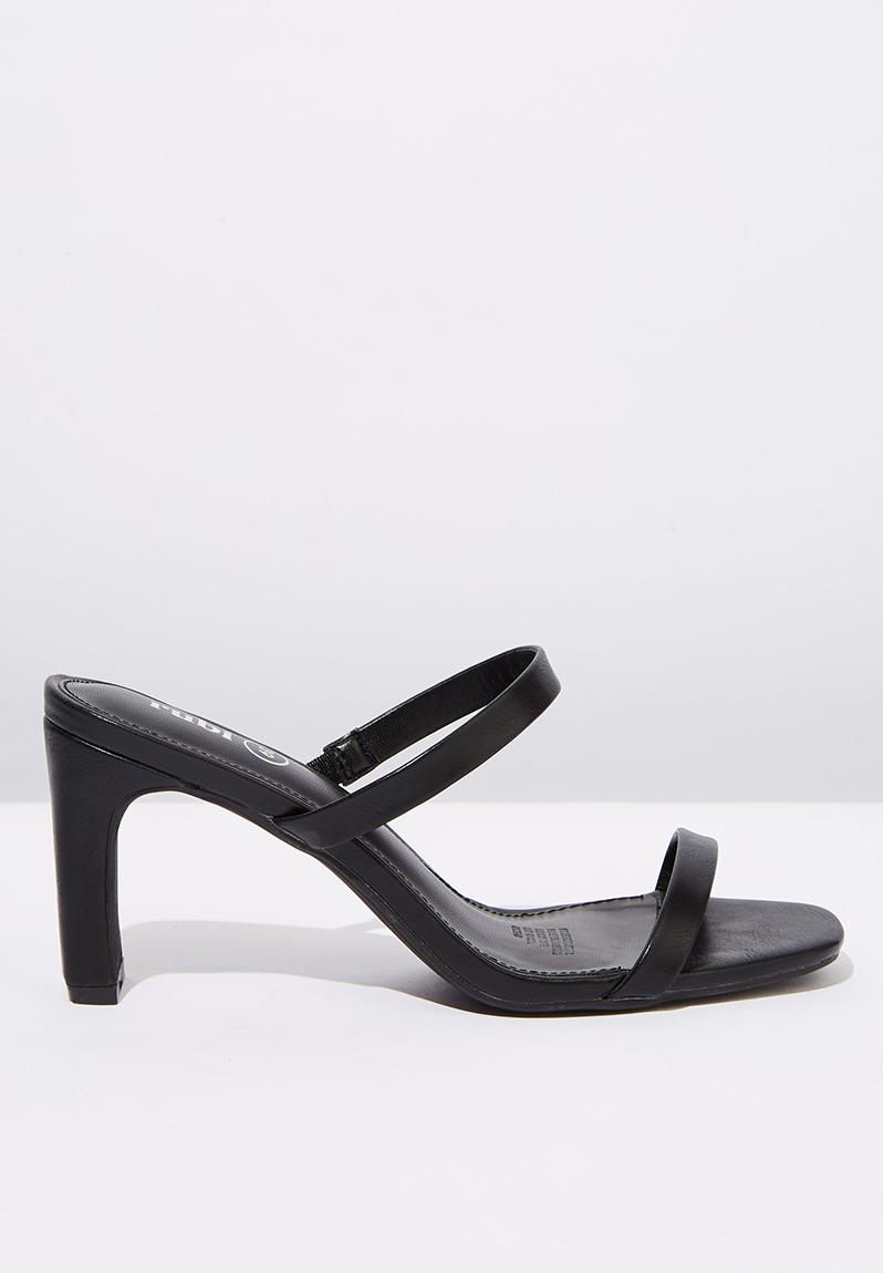 Lennox faux leather block heel mule - black Cotton On Heels ...