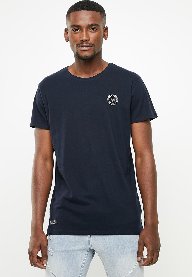 Stepped hem basic short sleeve tee - ink S.P.C.C. T-Shirts & Vests ...