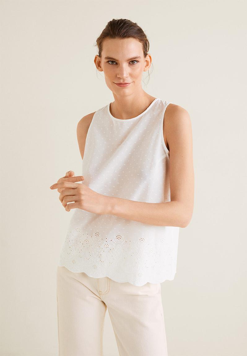 Great embroidered blouse - white MANGO Blouses | Superbalist.com
