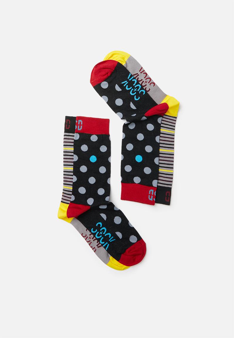 2 pack stripe and polka dot sock - multi Sock Doctor Socks ...
