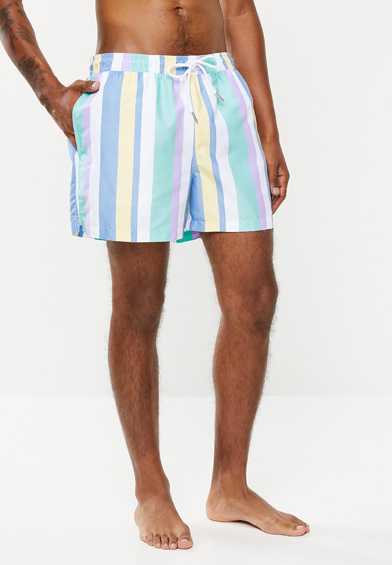 Vertical stripe swimshorts - multi New Look Swimwear | Superbalist.com