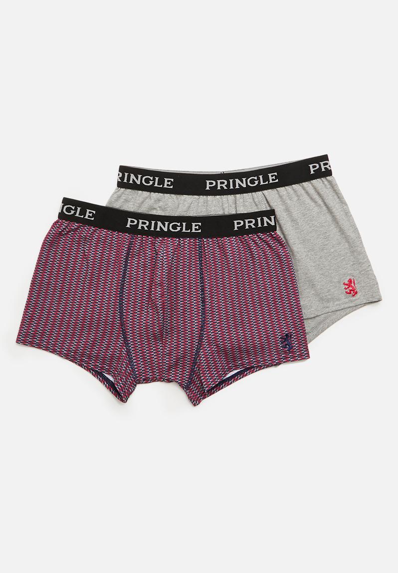 Hank 2 pack boxers - grey/red Pringle of Scotland Underwear ...