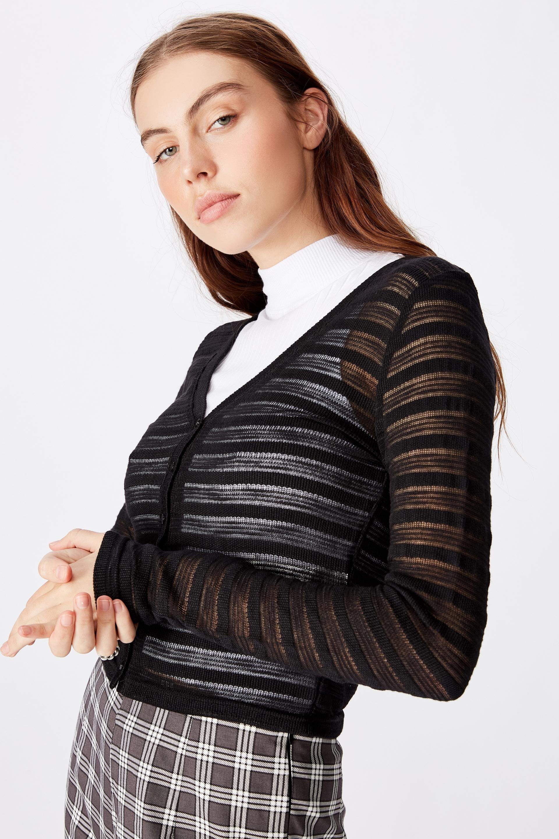 Textured table cardi - black Factorie Knitwear | Superbalist.com