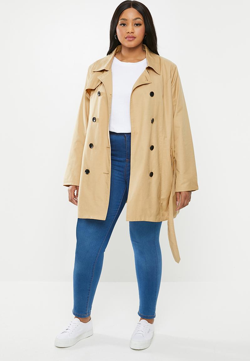 Ania long trenchcoat - incense Carmakoma Jackets & Coats | Superbalist.com