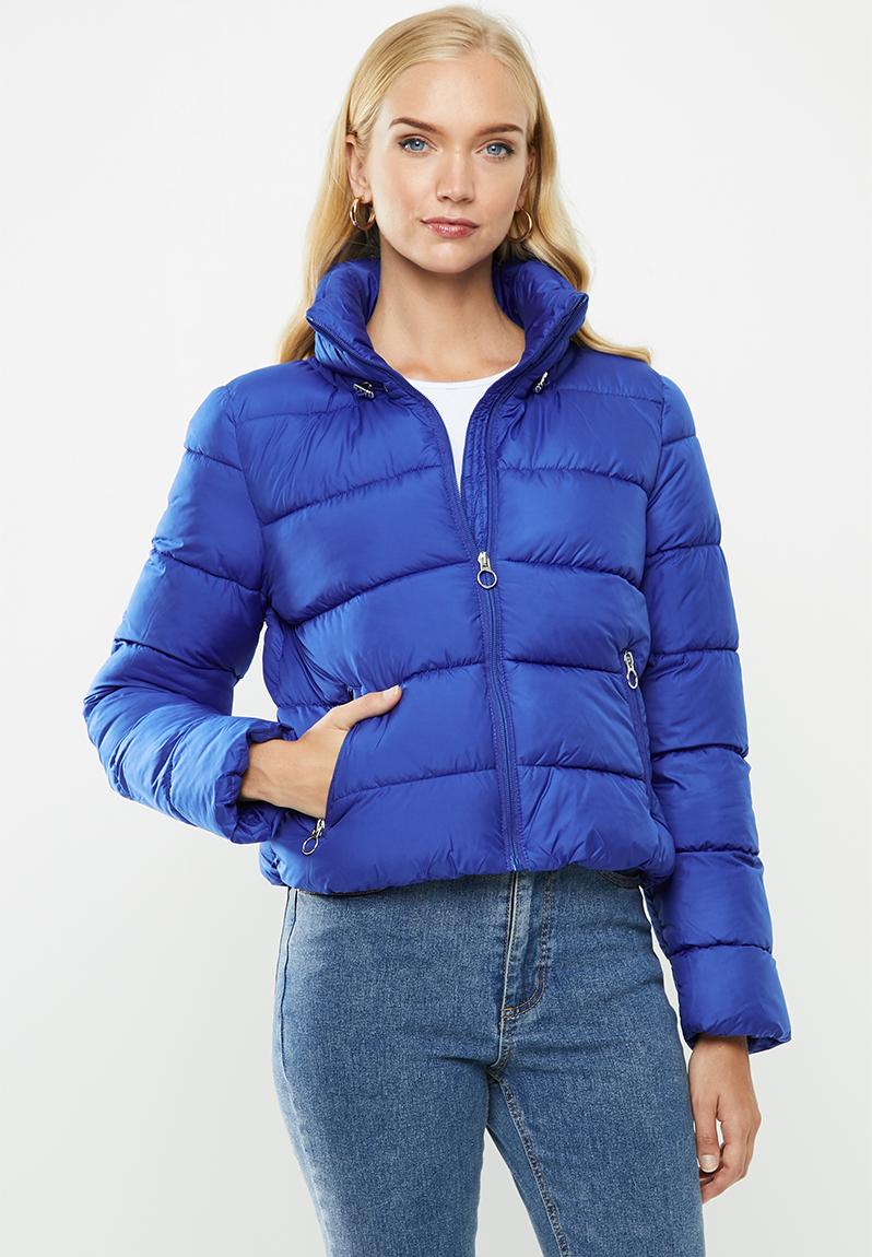 Cammie short quilted jacket - blue