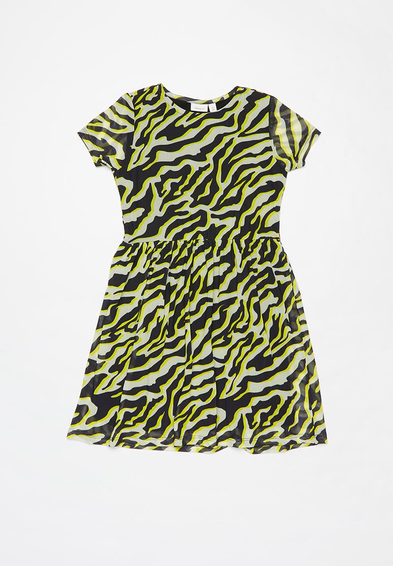 Lucky short sleeve dress - pastel yellow zebra name it Dresses & Skirts ...