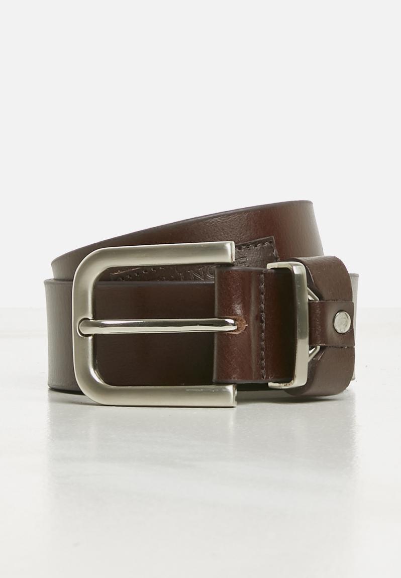 Derek leather patch with holes belt - brown Pringle of Scotland Belts ...