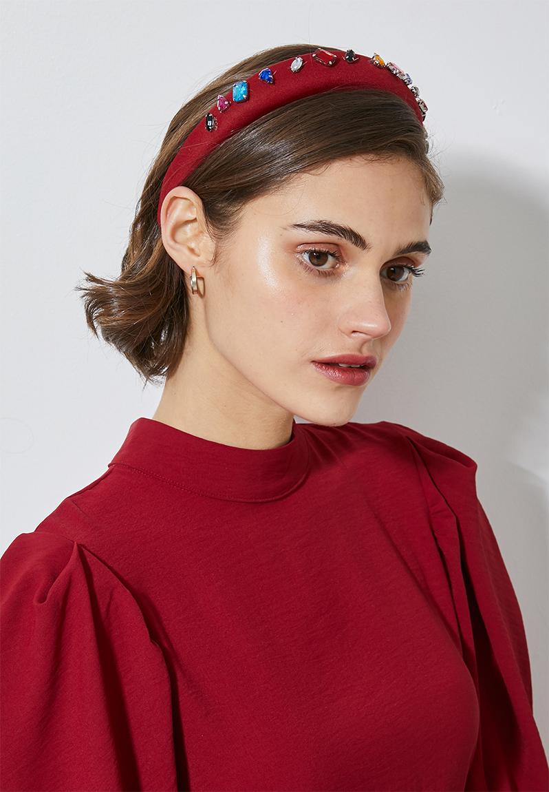 Ainsley headband-red