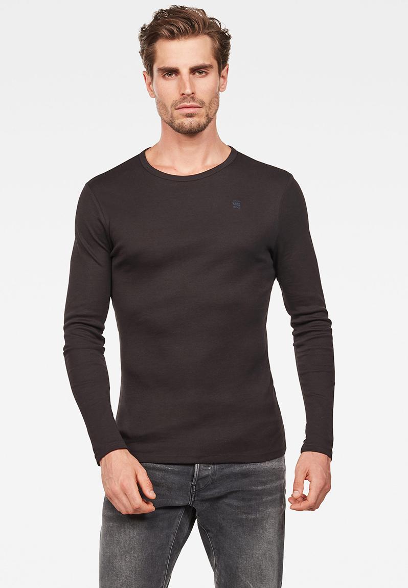 Base r long sleeve 1-pack tee - black G-Star RAW T-Shirts & Vests ...