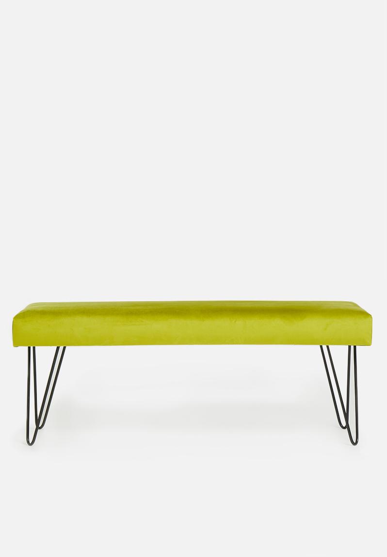 Penn leg bench ottoman - magical pesto