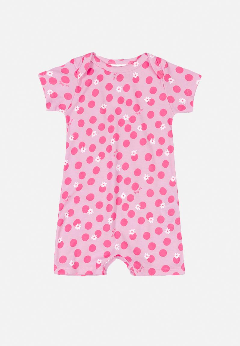 Polka dot romper - pink UP Baby Babygrows & Sleepsuits | Superbalist.com