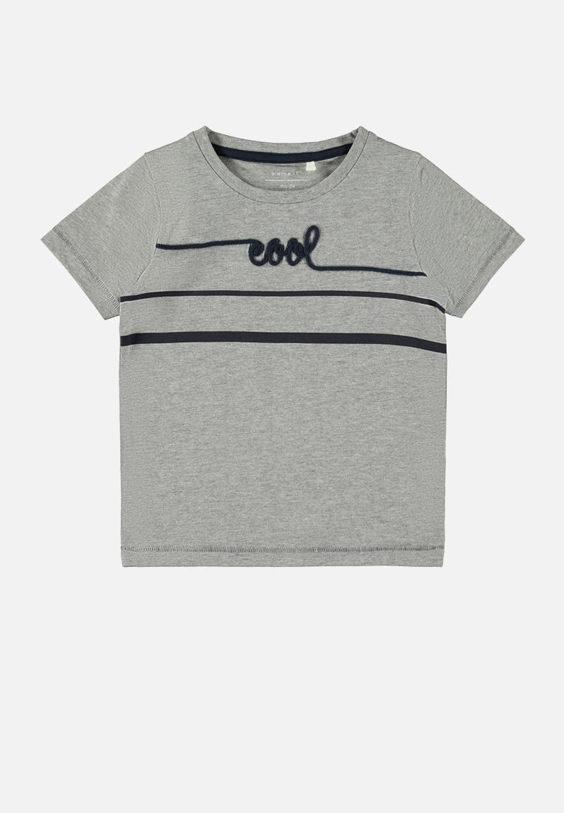 Fabian short sleeve top - grey melange