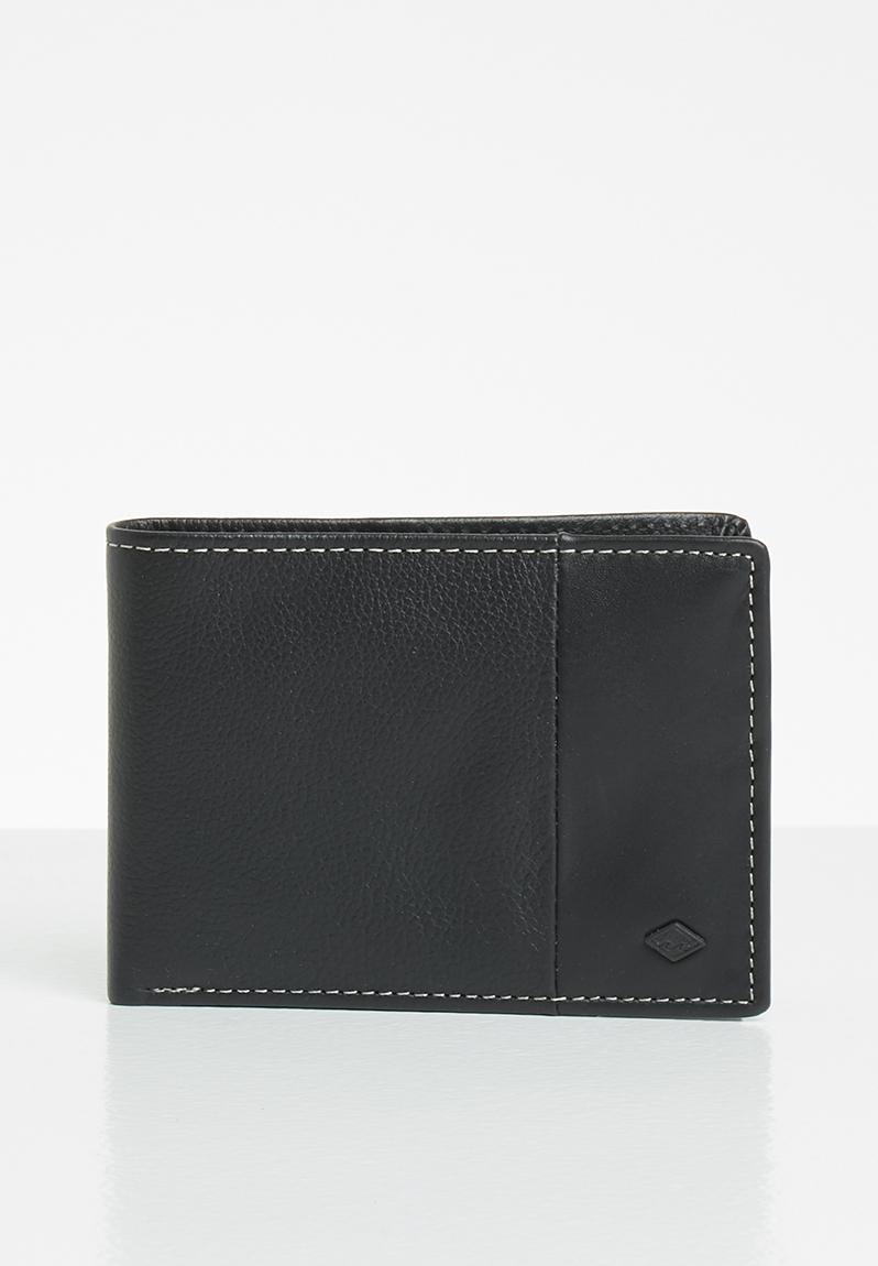 Downtown leather rfid slim line wallet - black Billabong Bags & Wallets ...