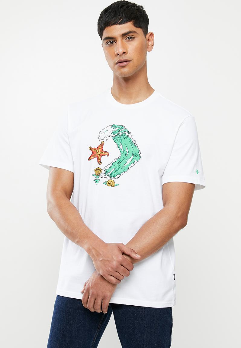 Converse star chevron waves tee - white Converse T-Shirts & Vests ...